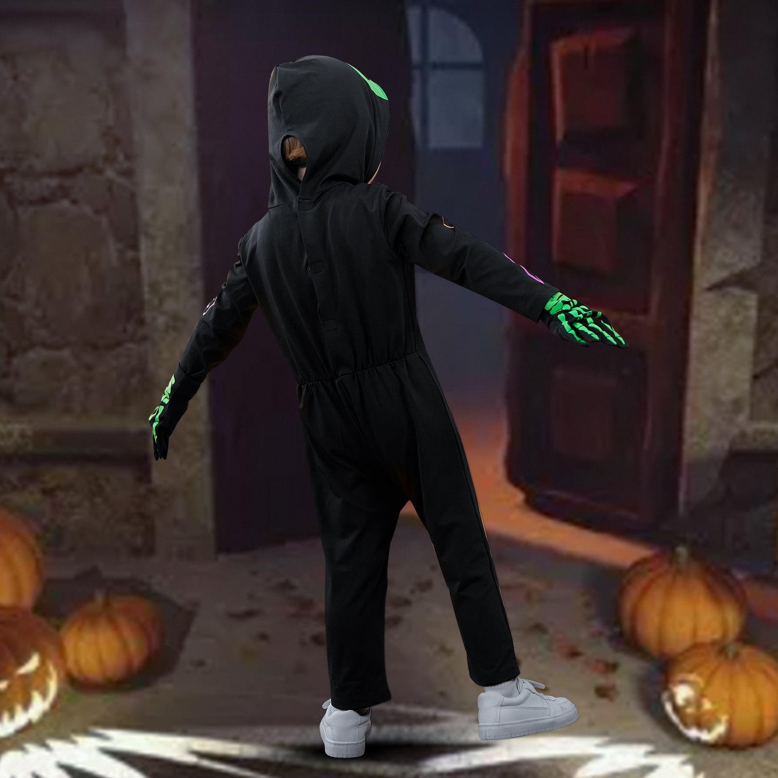 Kids Glow In The Dark Skeleton Costume