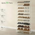 Shoe Rack for Closet, Metal Shoe Organizer, 10 Tier Garage Shoe Rack ...