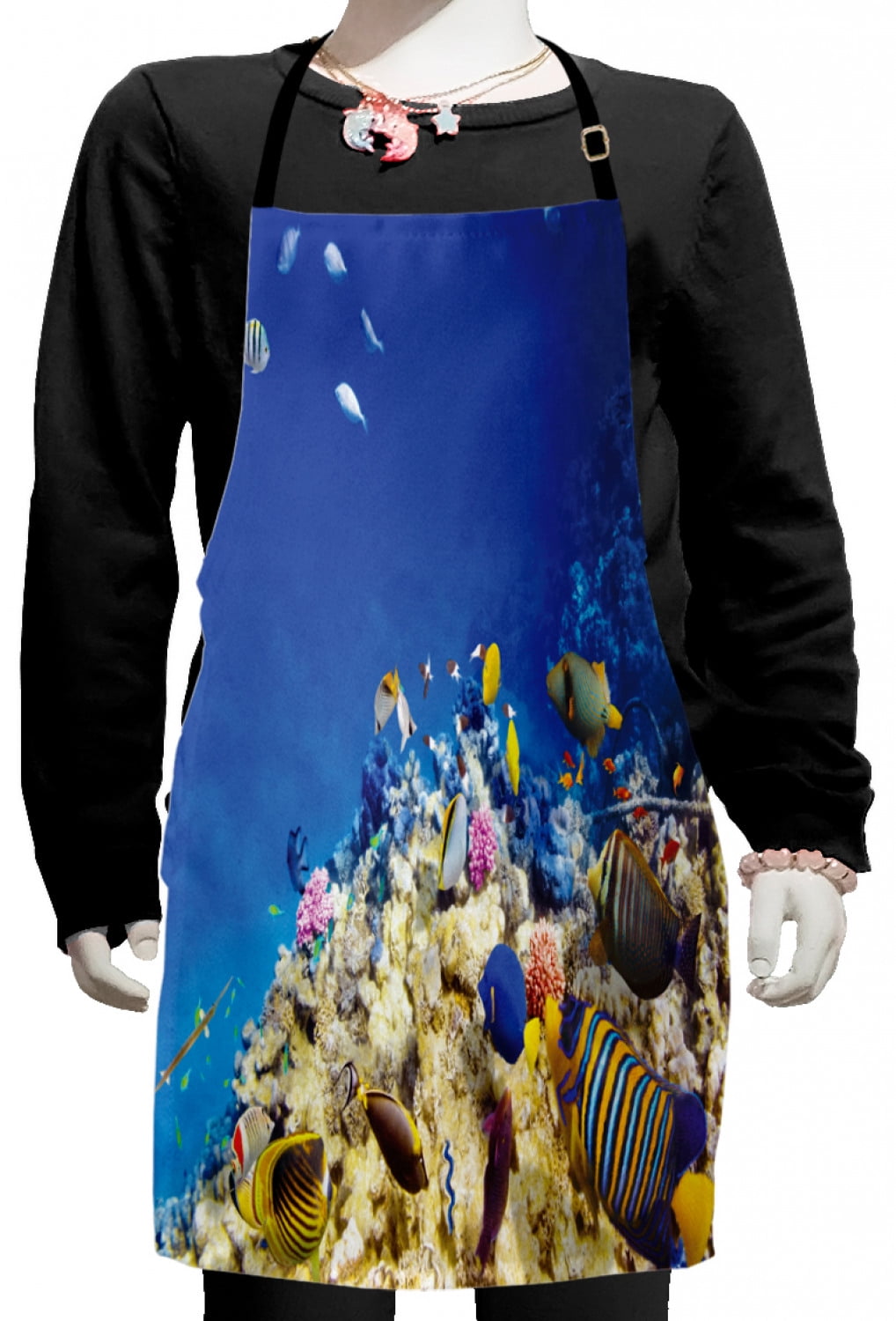 Ocean Kids Apron, Underwater Life Wilderness Caribbean Ocean Vacation ...