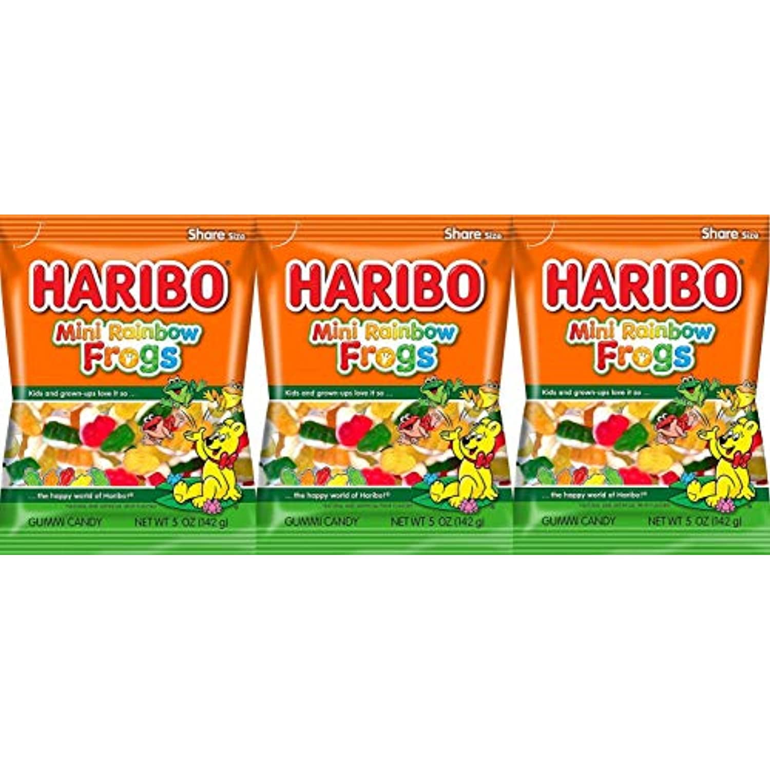 Haribo Gummies-Mini Rainbow Frogs-5 Oz-3 Count - Walmart.com