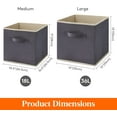 Lifewit Large Folding Basket, Collapsible Storage Cubes, 11 inch Fabric ...