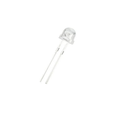 100 Pcs 5mm White LED Diode Lights - Clear Transparent Diodes LEDs Bulb ...