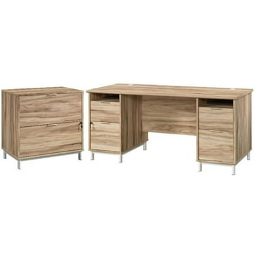Home Square 2-Piece Set with Space Credenza Desk & Utility Stand ...