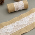 Natural Burlap Craft Ribbon Roll Exquisite Hessian Ribbon with White ...
