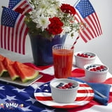 PMU Patriotic Stars and Stripes American Flag 9-Inch Dessert Plates ...