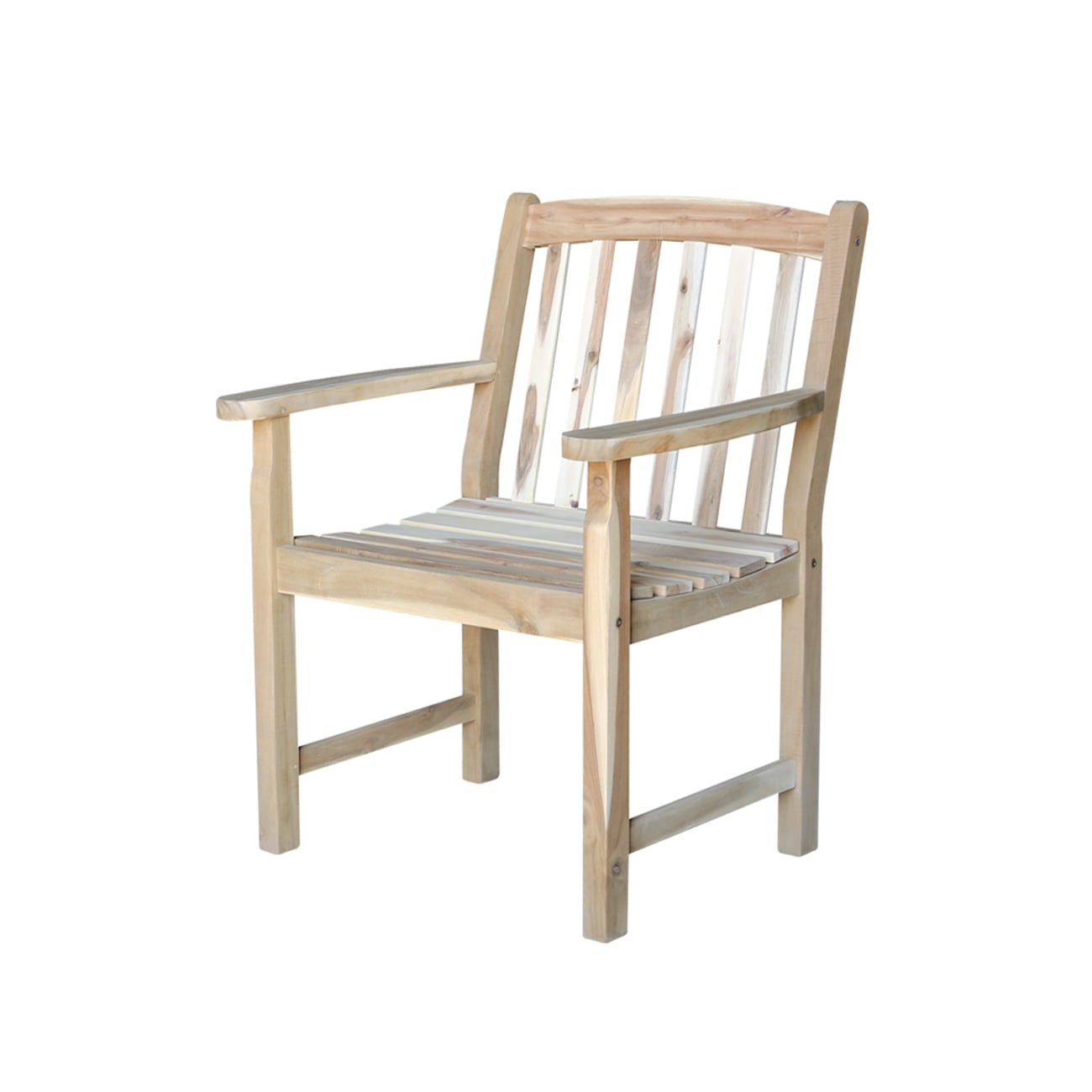 Outdoor Slatback Chair with Arms - Unfinished - Walmart.com - Walmart.com