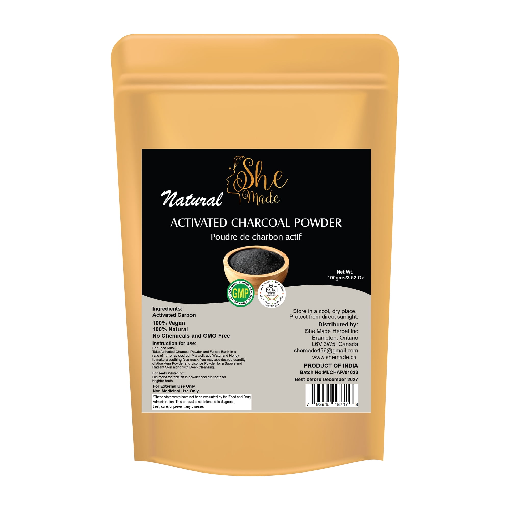 Click here for She Made Activated Charcoal prices