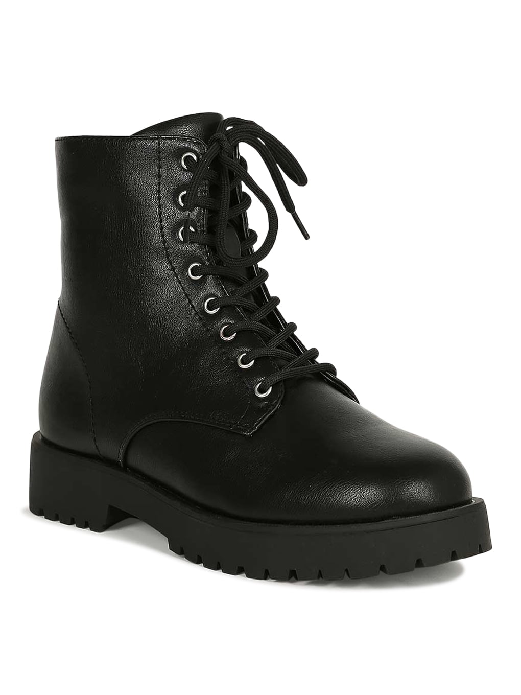 Bamboo - Women Lug Sole 8-hole Lace Up Platform Ankle Boot 19366 ...