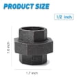 1/2" Cast Iron Union, 10 Pack Industrial Malleable Female Pipe Fitting ...