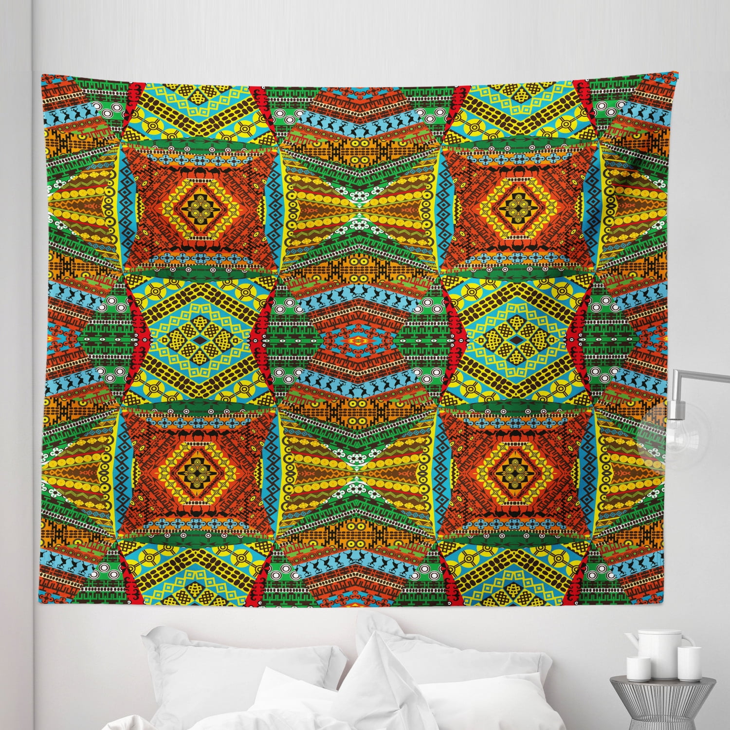 African Tapestry, Collage of Native Motifs Art Traditional Old ...