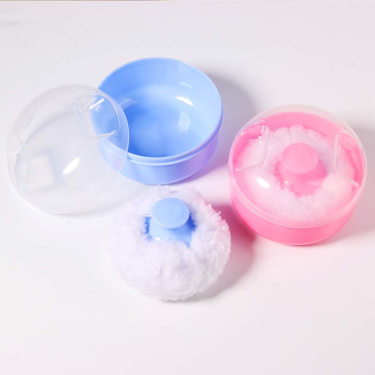 Powder bowl and puff store