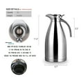 Leyeet 68 Oz Stainless Steel Coffee Thermal Carafe/Double Walled Vacuum Thermos Insulated / 12 ...