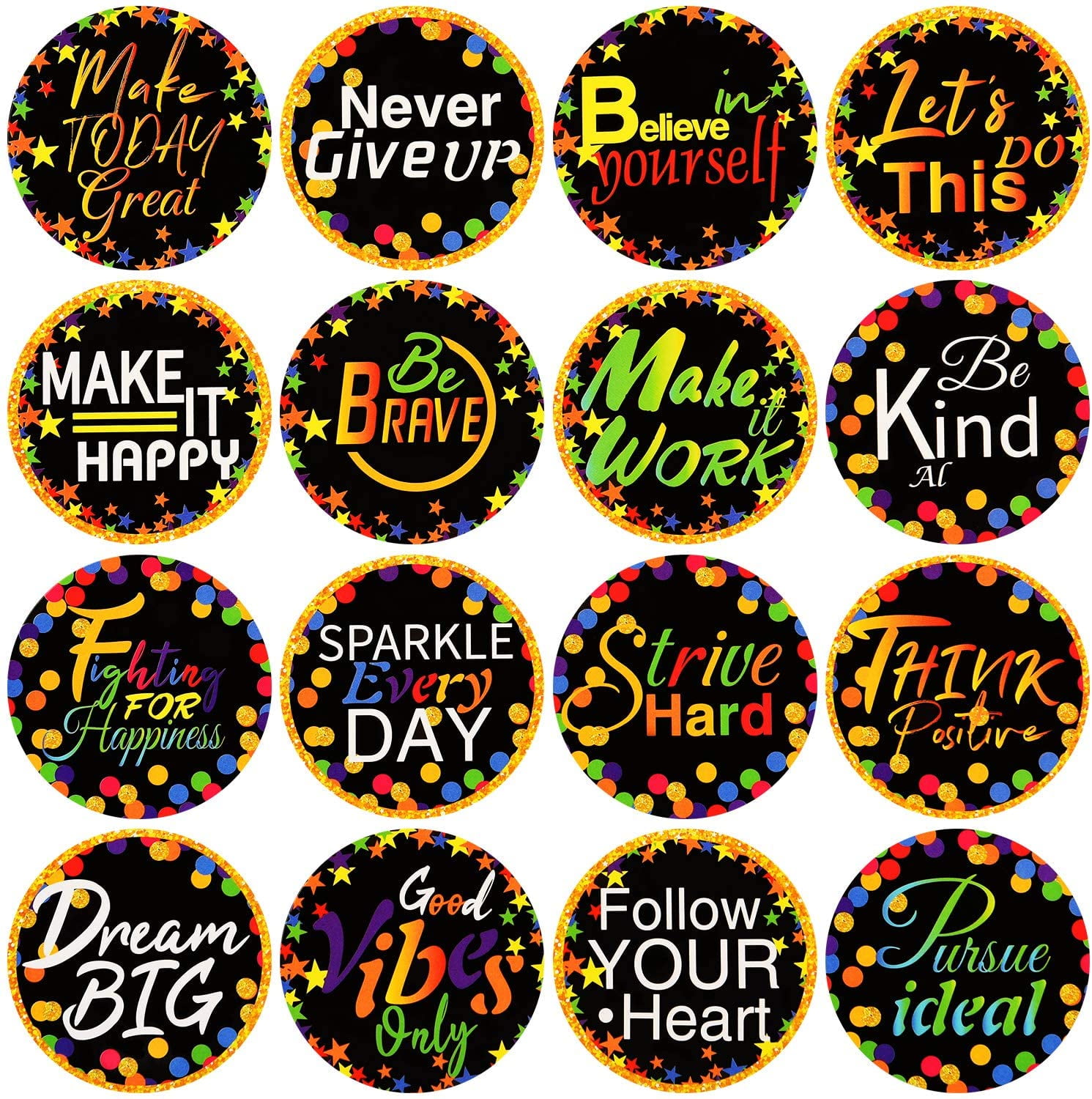 160 Pieces Confetti Positive Sayings Accents Confetti Accents Removable ...