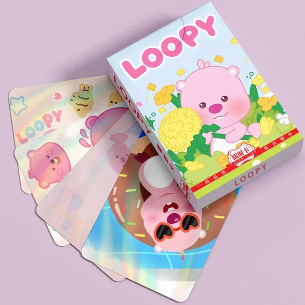 50 piezas de tarjetas láser con dibujos animados periféricos de anime ...