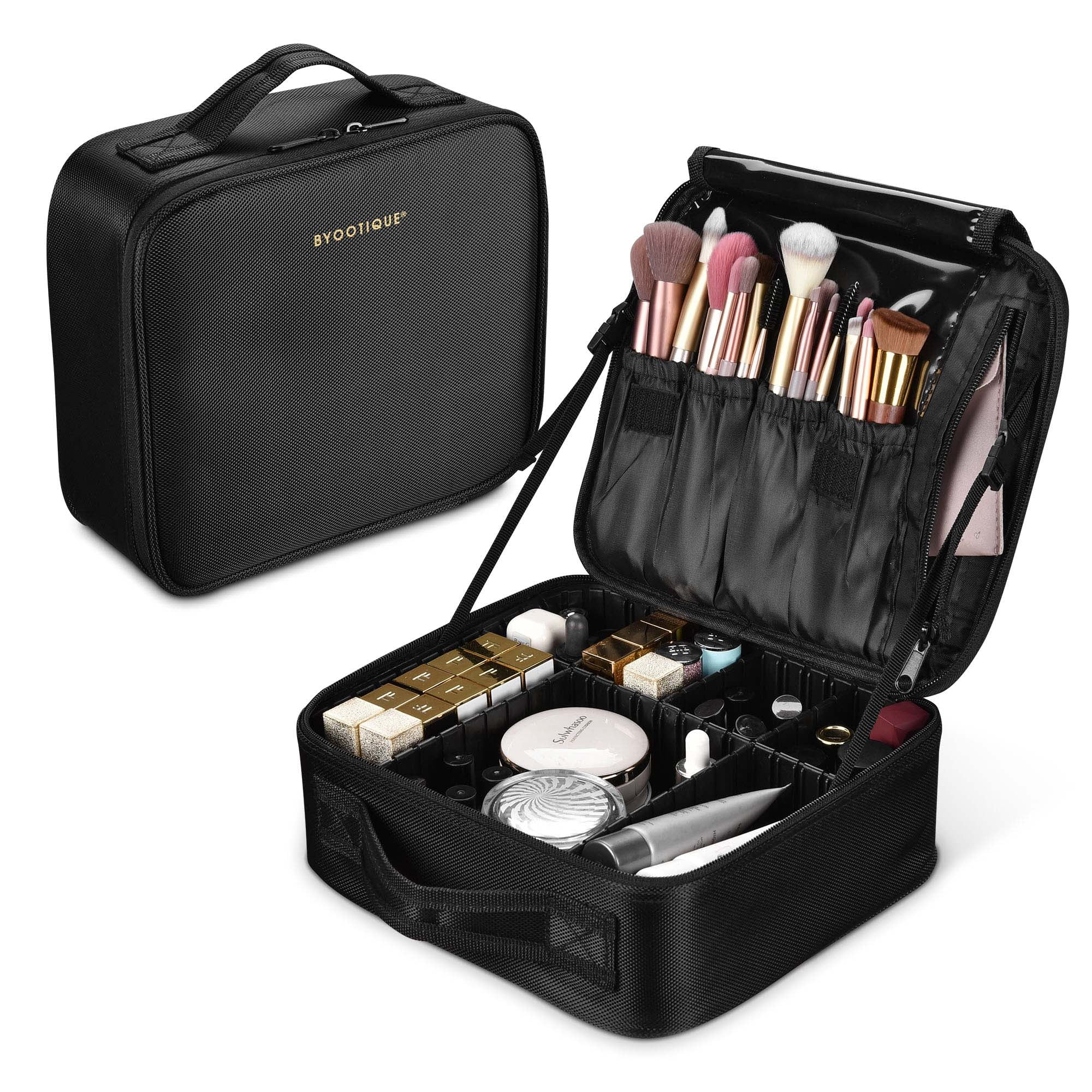 Byootique 10" Travel Makeup Bag Cosmetic Case Storage Handle Organizer ...