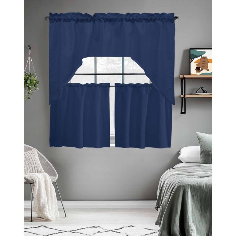 Blue Swag Curtains