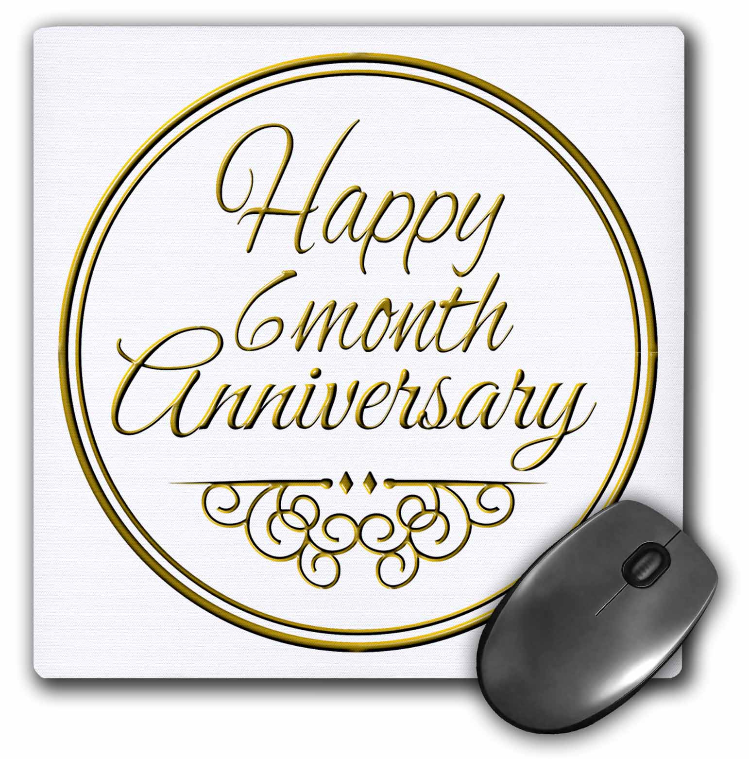3dRose Happy 6 Month Anniversary Gold Text 6th Month Together 3dRose Happy 6 Month Anniversary Gold Text 6th Month Together