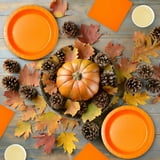 Serves 24 Orange Party Supplies with Paper Plates, Cups, and Napkins ...