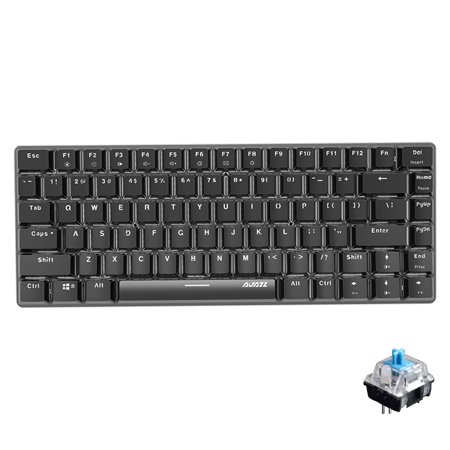 Farfi AJAZZ AK33 Mechanical Keyboard High Sensitivity Black/Blue Switch 82 Keys Quick Response ...