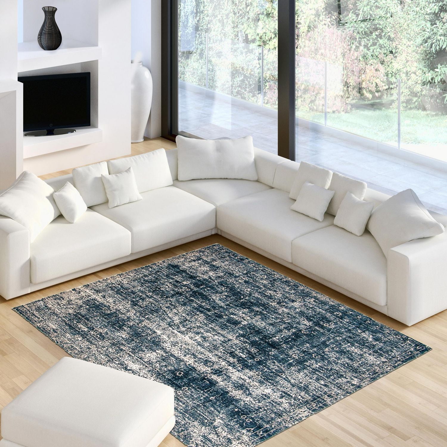 Click here for Ecarpet Isla Blue Rug 6 Ft X 9 Ft prices