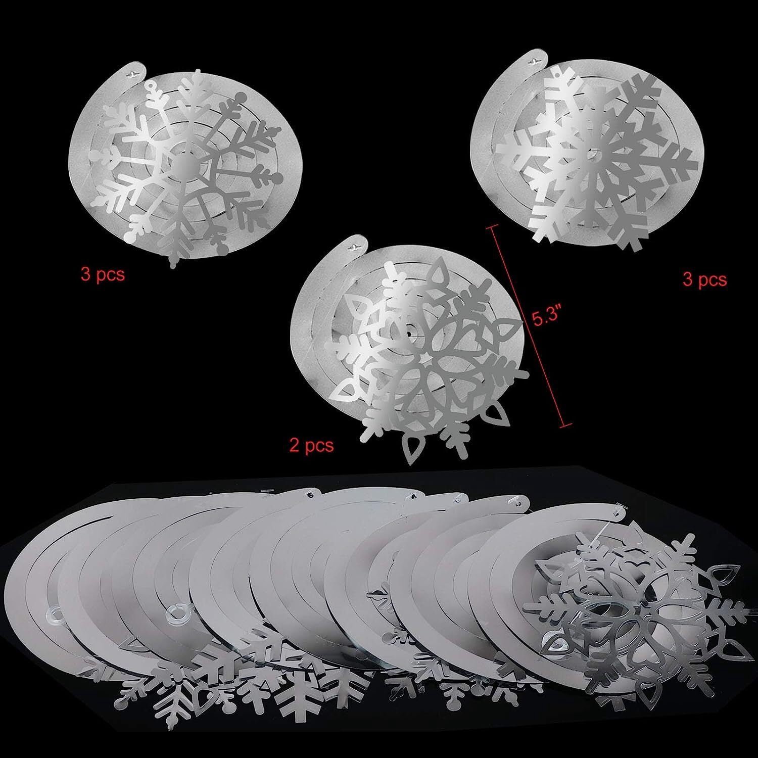 Christmas Hanging Ceiling Decorations HOWAF 30 Pcs Winter Snowflake ...