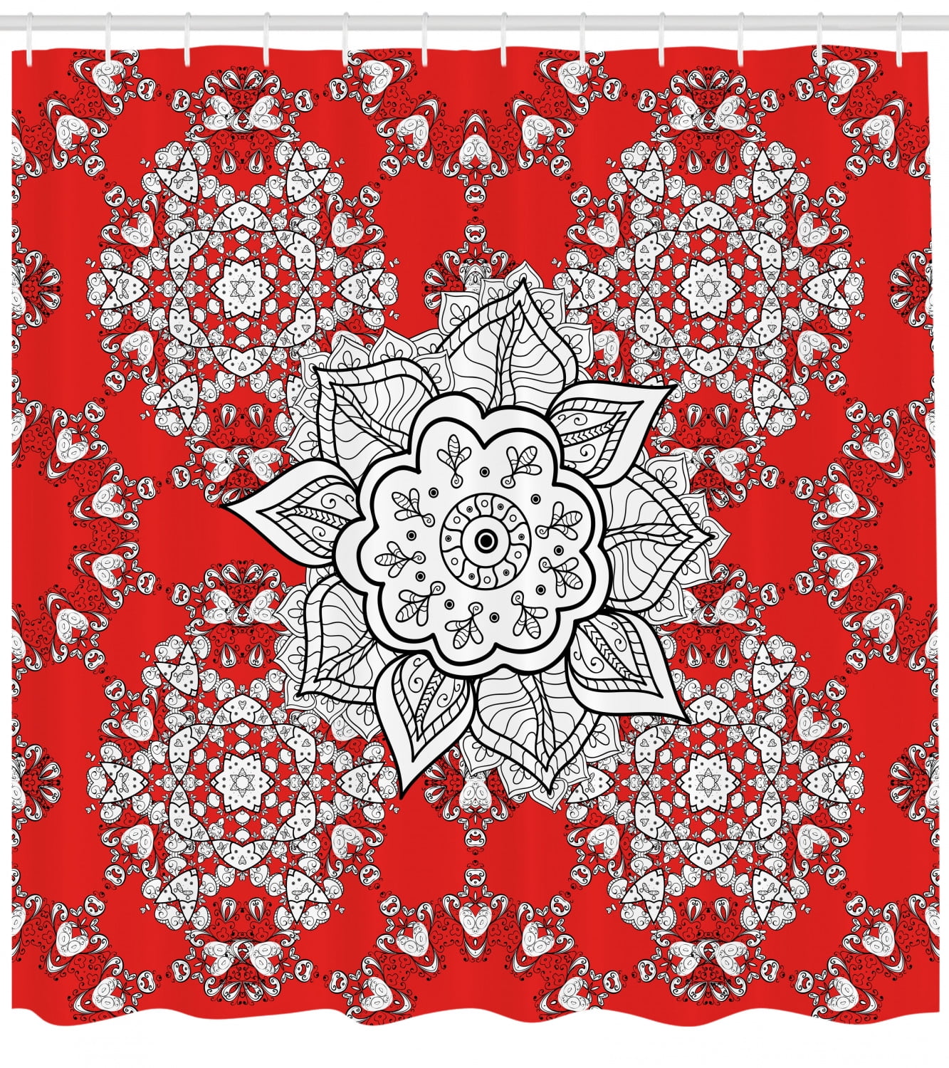 Ambesonne Mandala Shower Curtain Psychedelic Floral Form 69wx70l