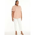 Terra & Sky Women’s Plus Size Short-Sleeve Button-Front Camp Shirt, Sizes 0X-5X - Walmart.com