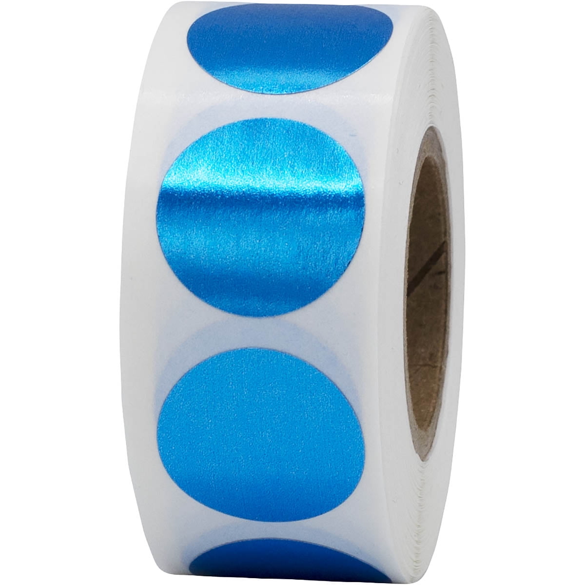 Metallic Blue Circle Dot Stickers | 0.75" Inch Round | 500 Pack ...