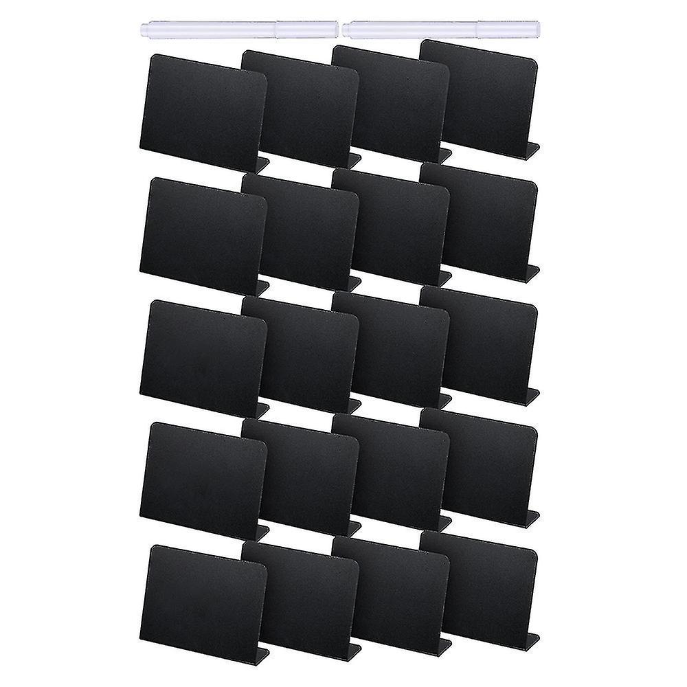 20 Piezas Mini Pizarra de 4 X 3 Pulgadas LIUYMXG para Mesa Etiquetas de ...