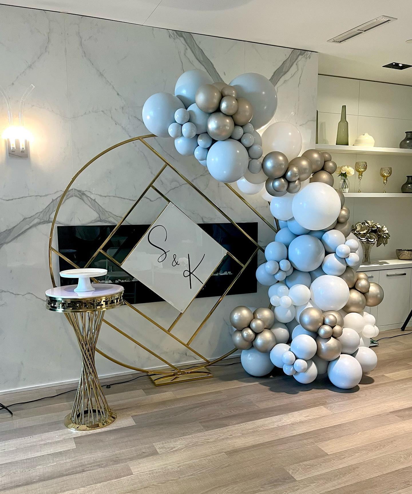 Honinda Blue and White Balloon Garland Arch Kit-114Pcs Pastel Blue ...