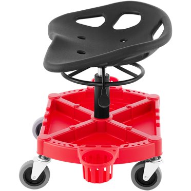 Magshion Rolling Garage Stool, 300 lbs Capacity, Adjustable Height ...