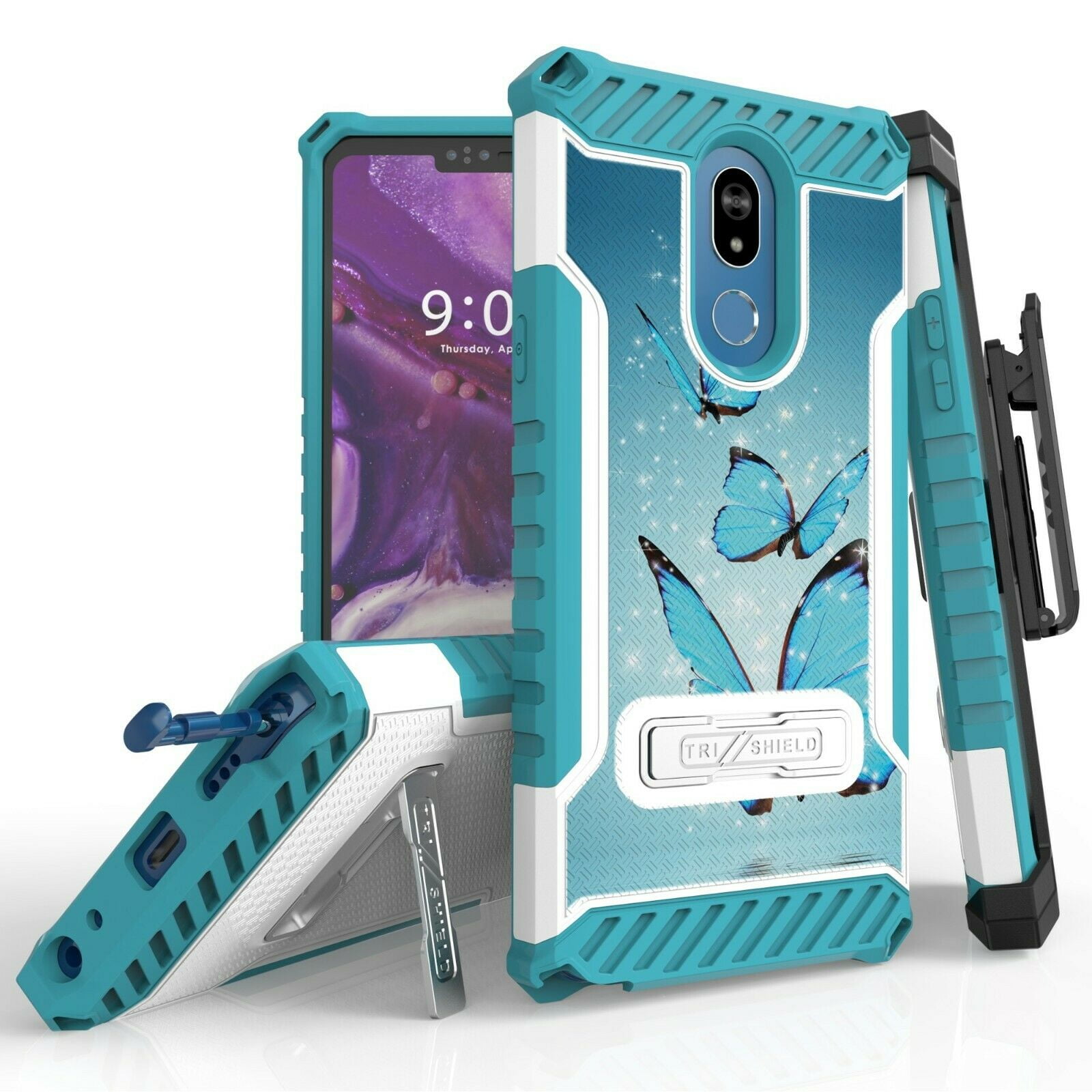 for LG Stylo 5 Stylus 5 Holster Trishield Phone Case Cover Belt Clip ...