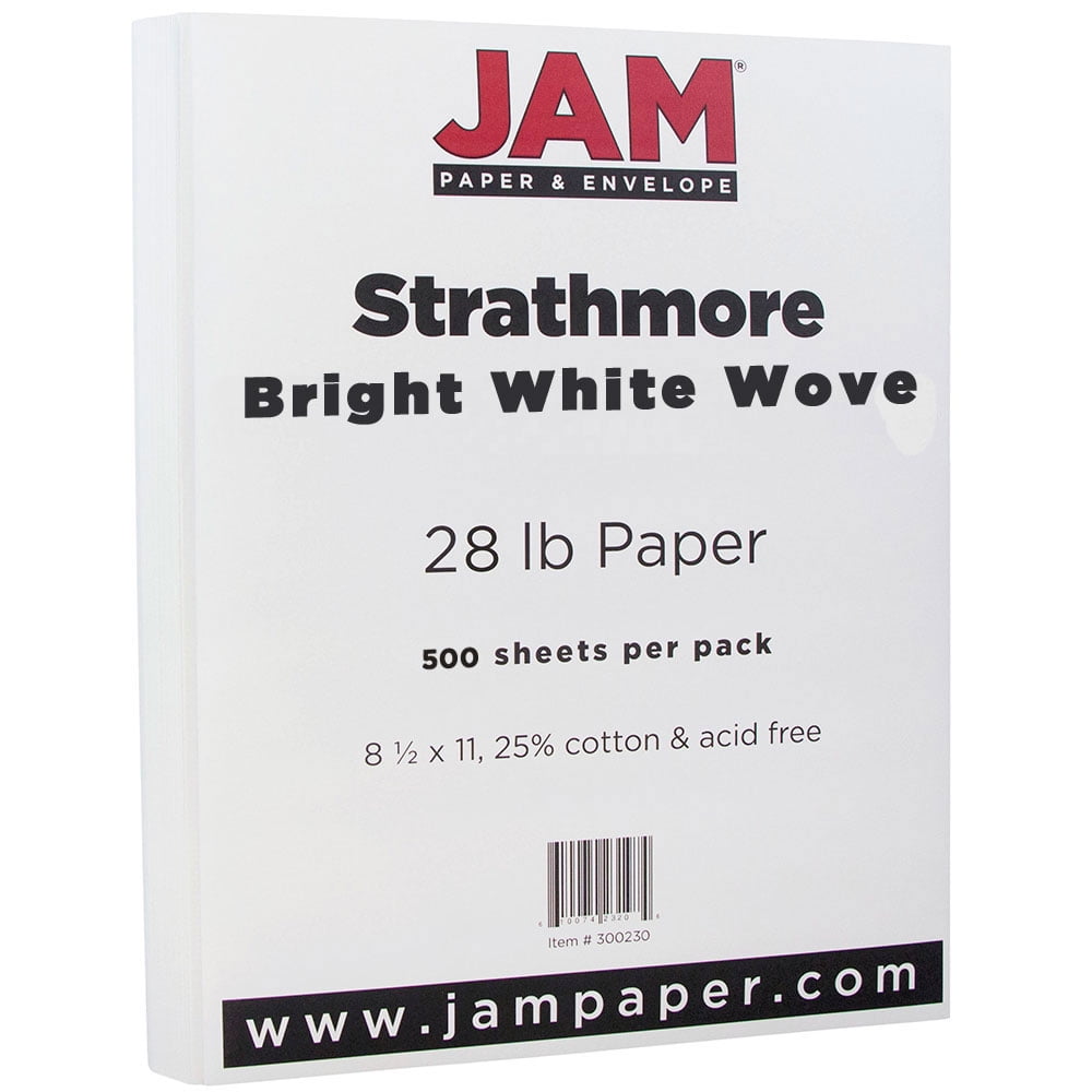 JAM Wove Paper, 8.5x11, 28lb Bright White, 500/Pack - Walmart.com ... JAM Wove Paper, 8.5x11, 28lb Bright White, 500/Pack - Walmart.com ...