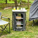 Patiojoy BBQ Prep Foldable Patio Portable Outdoor Camping Storage ...