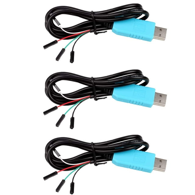 Treedix Replacement for Raspberry Pi 3pcs PL2303TA USB to TTL Serial Cable Debug Console ...