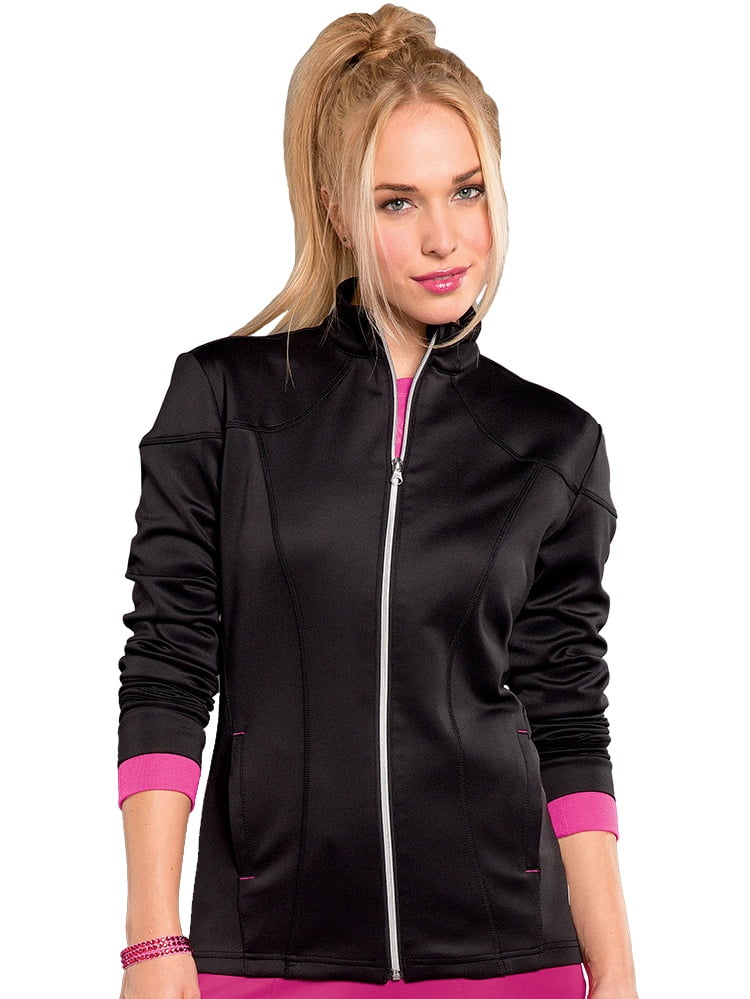 Bliss by Smitten Women's Zip Front Solid Scrub Jacket - Walmart.com