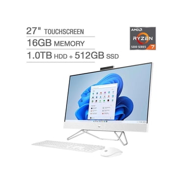 HP 27 inch Touch All-in-One Desktop PC, Intel Core i5-1235U, 8GB RAM ...