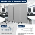 Office Acoustic Room Divider with Wheels, Sound Proof Dividers ...