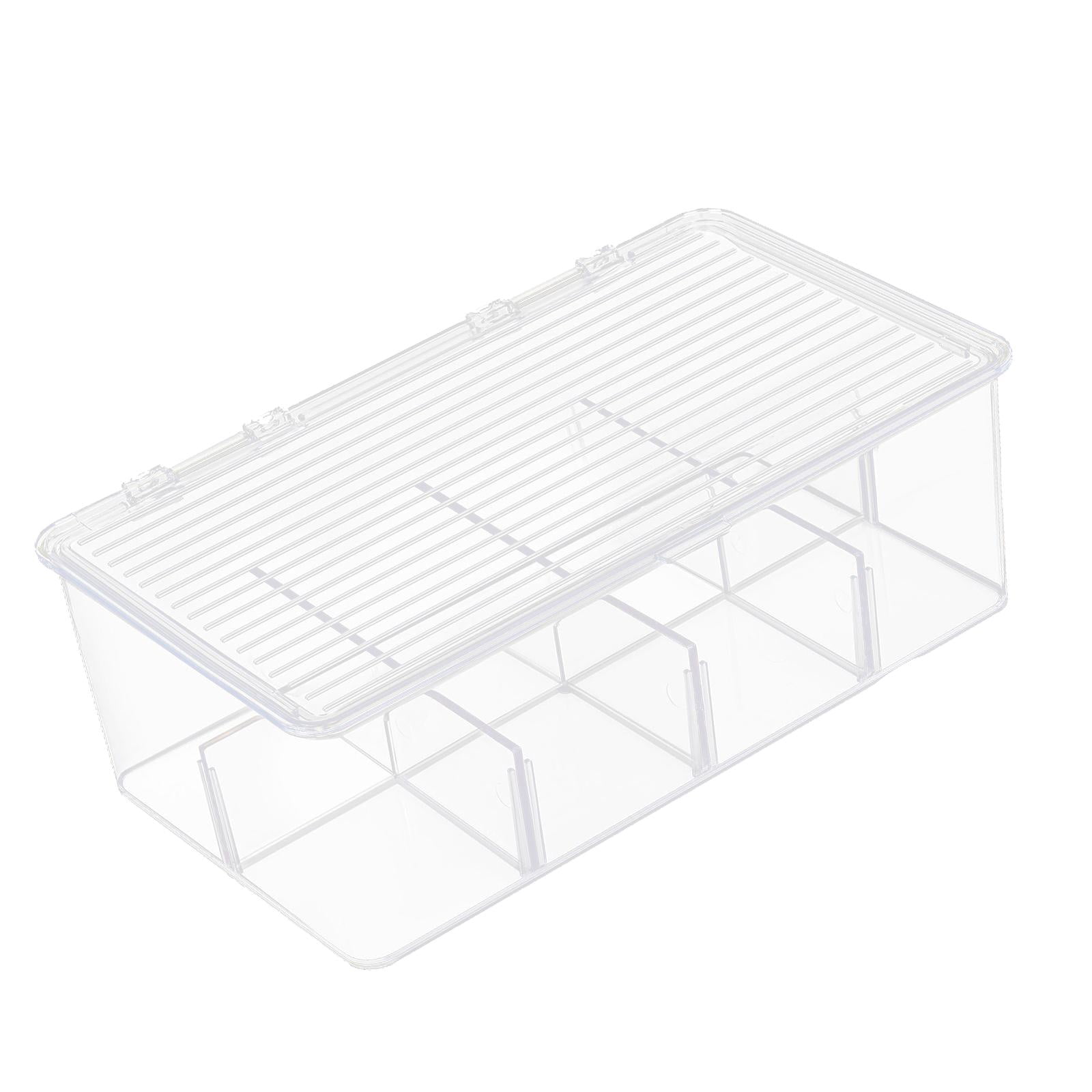 Clear Organizer Bins with Dividers Tea Storage Organizer Tea Holder ...