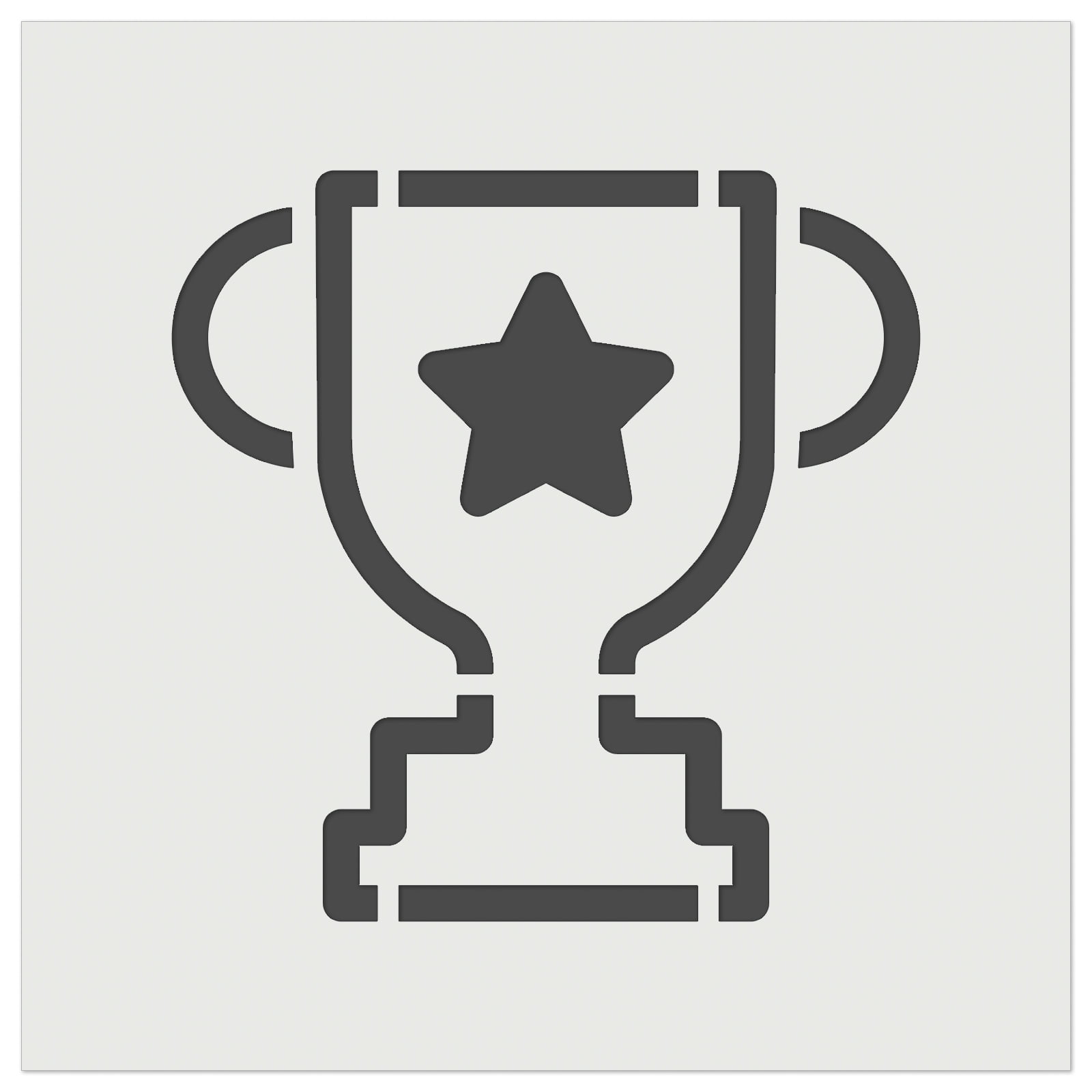 Trophy Award Outline with Star DIY Cookie Wall Craft Stencil - 5.5 Inch ...