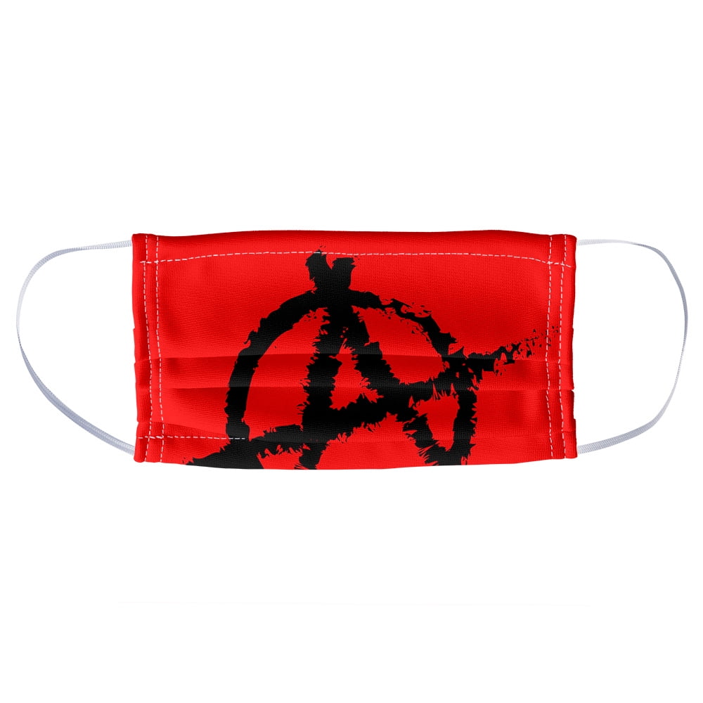 Anarchy Symbol Red 1-Ply Reusable Face Mask Covering, Unisex - Walmart.com