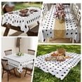 Abstract Irregular Black Polka Dot Table Cloth 60x60in, Waterproof ...
