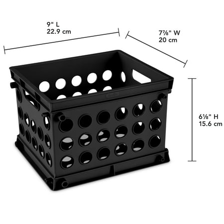 Sterilite Plastic Storage Cube / Mini Crate, 9” L x 7 3/4” W x 6 1/8” H ...