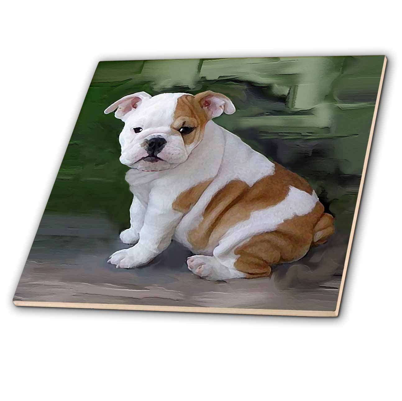 3dRose British Bulldog Puppy - Ceramic Tile, 4-inch - Walmart.com