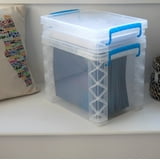 Super Stacker 14-1/4" Document and File Folder Box with Blue Handles ...