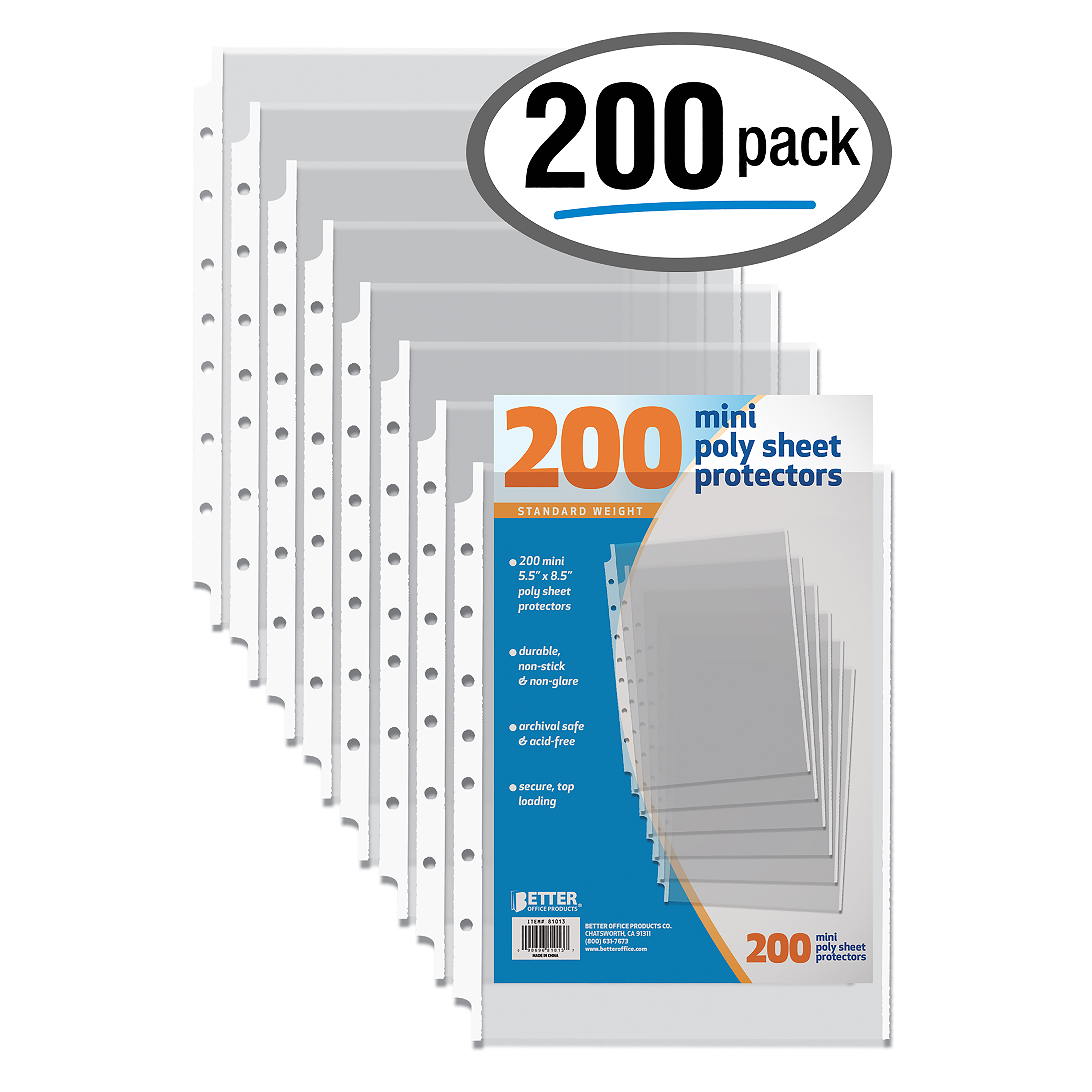 200 Count Mini Poly Sheet Protectors Standard Weight Diamond Clear 200 Count Mini Poly Sheet Protectors Standard Weight Diamond Clear