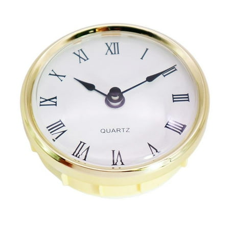 80 mm Clock Insert Quartz Movement Craft Gold Rim Clock Head for School ...
