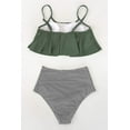 Cupshe Womens Falbala High Waisted Two Piece Bikini Swimsuit Set