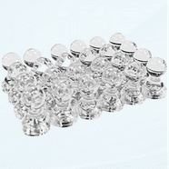 Officemate Push Pin Style Magnets, 10/Pack, Assorted Translucent Colors ...