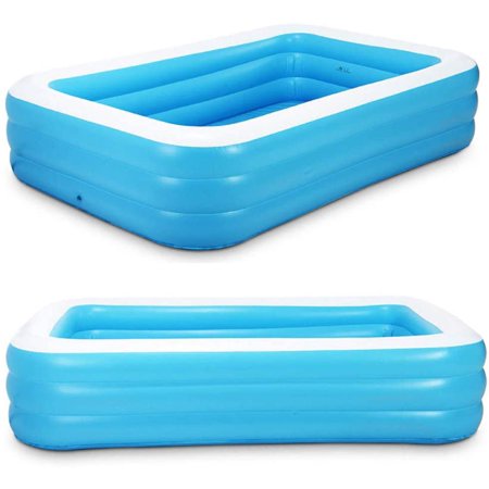 Swimming Pool for Kids and Adults Rectangular, Inflatable Pool for ...